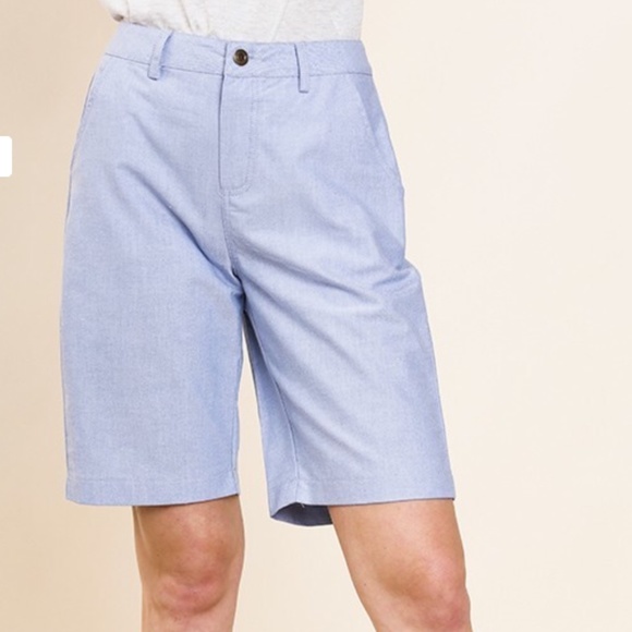 Annie K Boutique | Shorts | Bermuda Shorts With Pockets And Button Fly ...